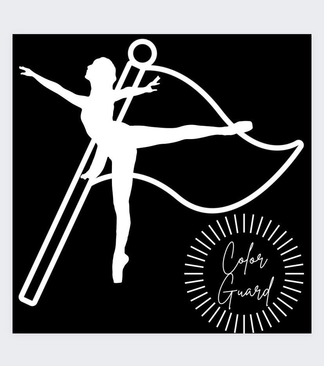 Color Guard PNG SVG Jpg, Color Guard Winter Guard Dance Cut Files With ...