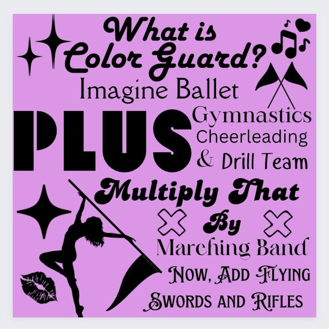 Color Guard PNG SVG Jpg, Color Guard Winter Guard Cut Files With ...