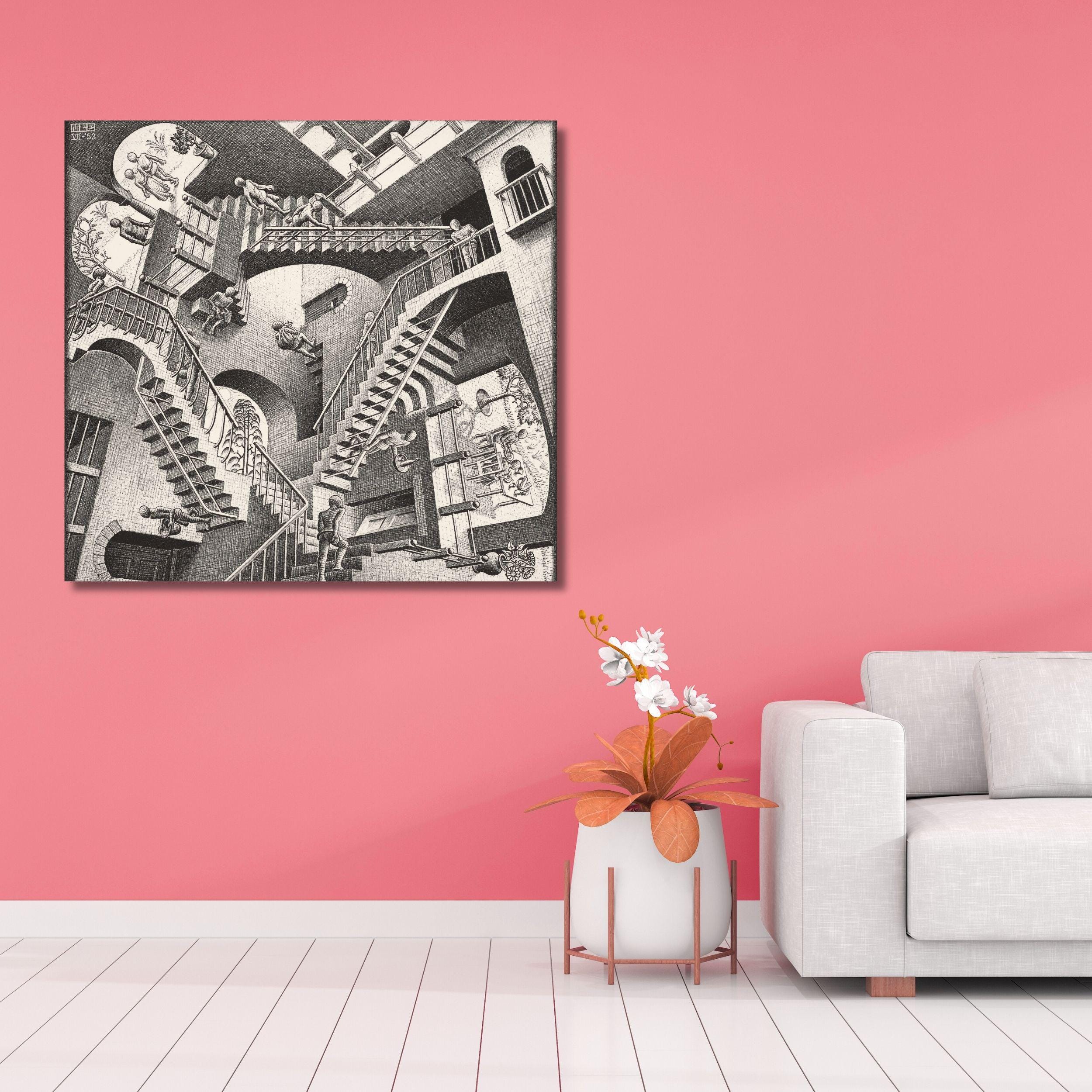 Relativity by Maurits Cornelis ESCHER Poster/canvas/ready to Hang - Etsy