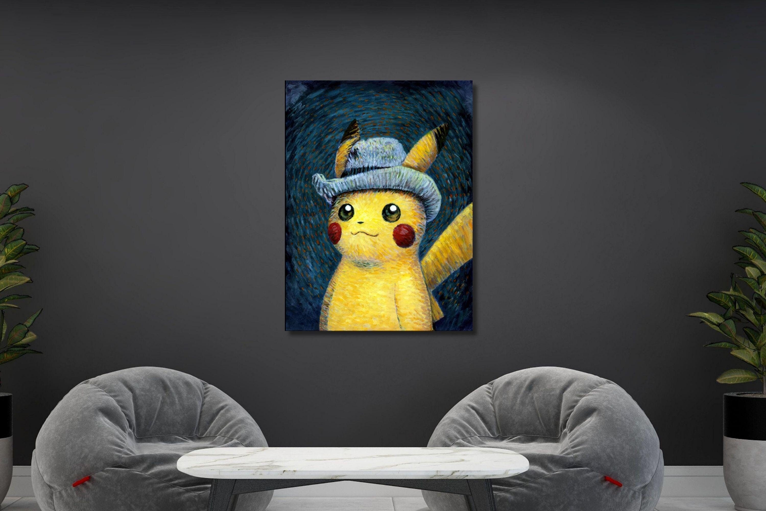 Pikachu Poster ,canvas,van Gogh Pikachu ,famous Artwork Poster ...