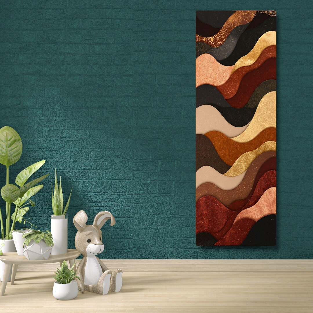 Tall Narrow Canvas Wall Art - Vertical Nature Scene With Pine Frame - Etsy