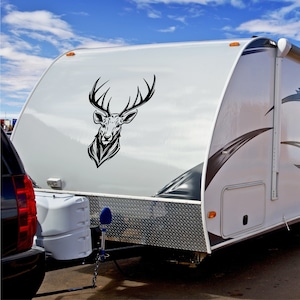 Camper RV Decal Whitetail Deer. Hunting Sticker, Vinyl Graphics. - Etsy