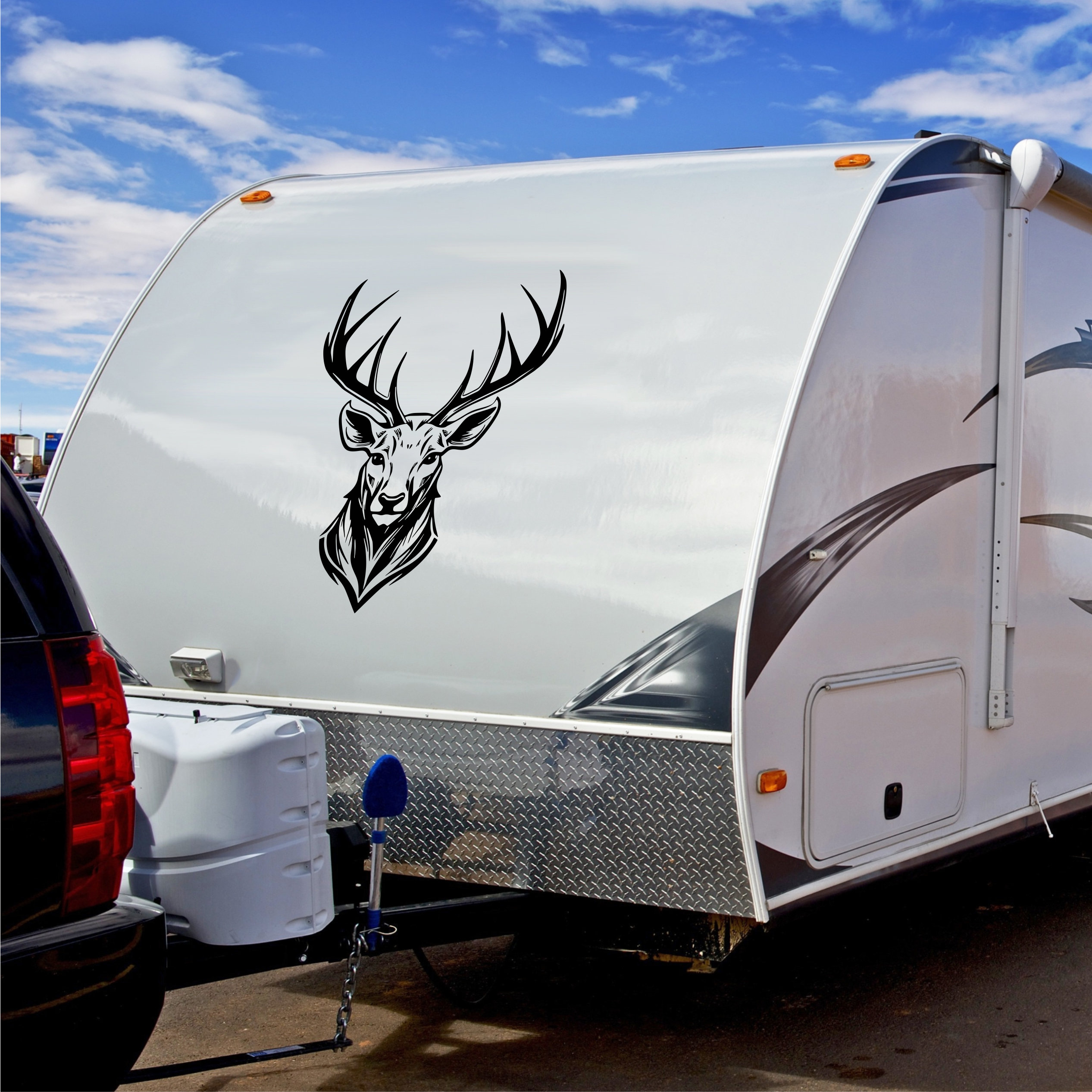 Camper RV Decal Whitetail Deer. Hunting Sticker, Vinyl Graphics. - Etsy