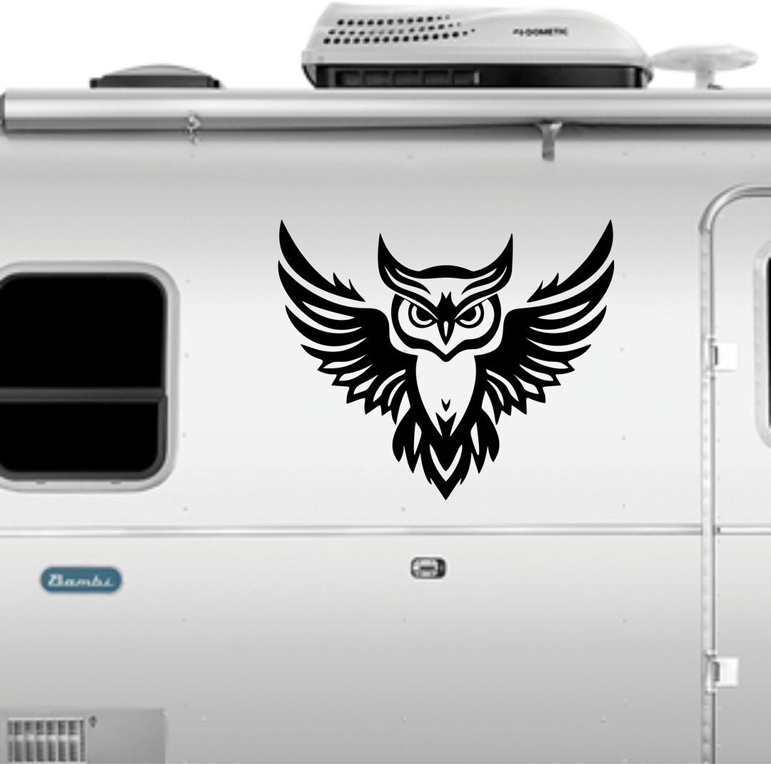 Owl Vinyl Decal for Camper RV Sticker - Hunting Vinyl Graphics. - Etsy