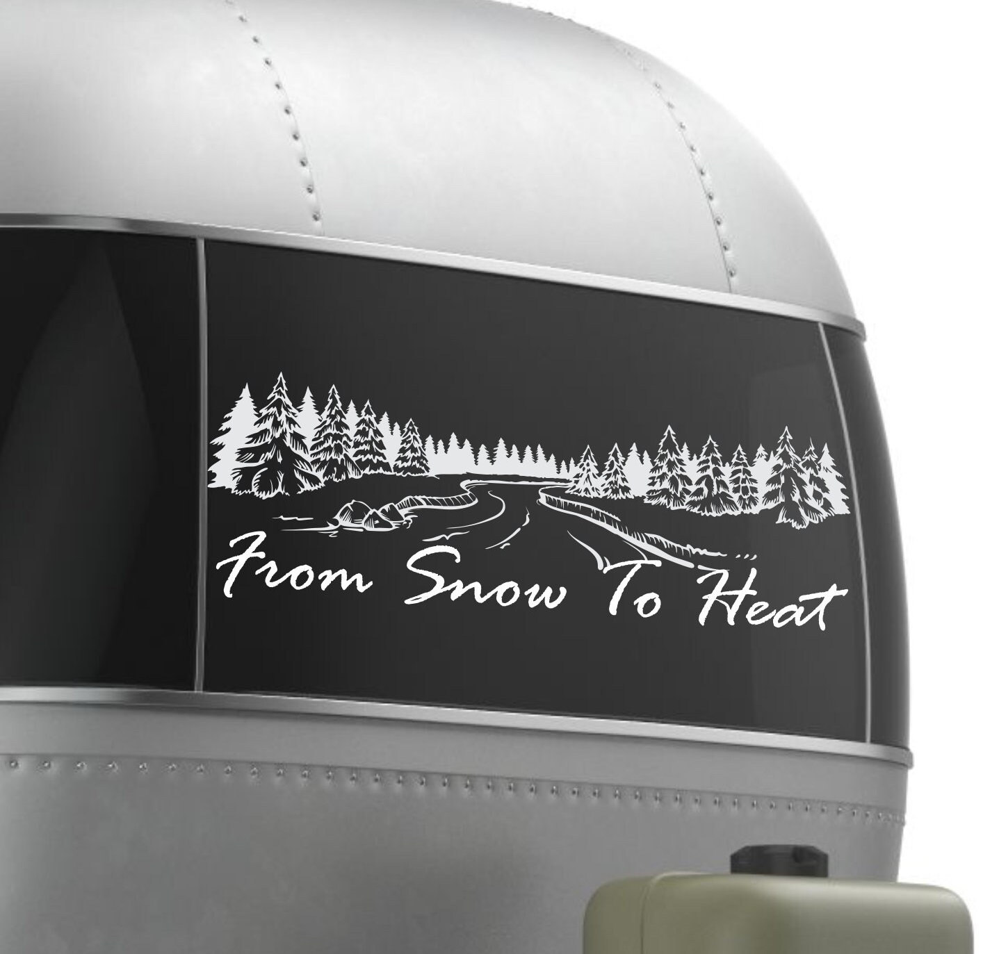 Personalized Camper RV Decal / Winter Forest, Nature, Wildlife Sticker ...