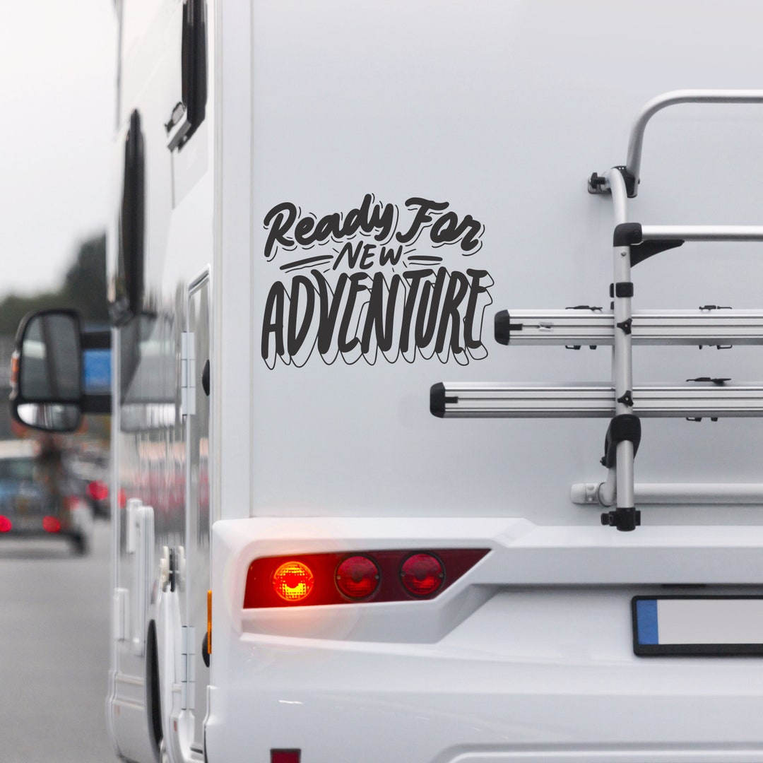 Adventure Awaits Camper RV Decal. Sticker, Travel Sign Vinyl Graphics ...