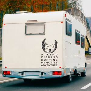 RV Camper Decal/sticker, Travel Sign Vinyl Graphics Hiking, Fishing ...