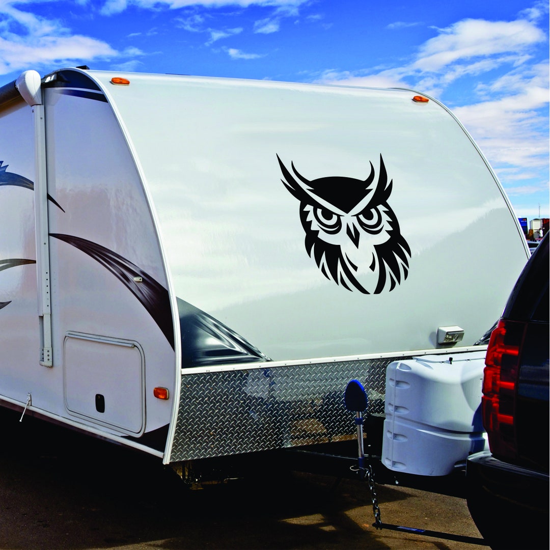 Owl Decal for Camper RV Sticker. Hunter Vinyl Graphics. - Etsy