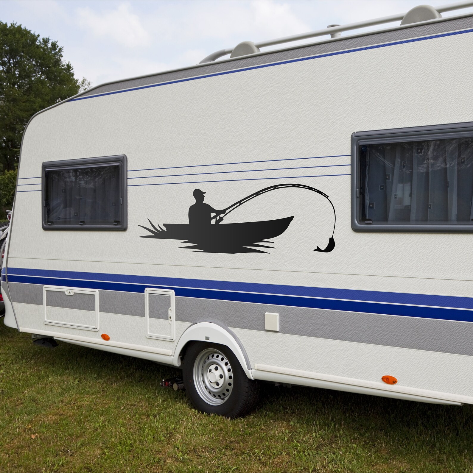 Fisher RV Camper Decal / Fishing Sticker / Fisherman Vinyl Graphics for ...