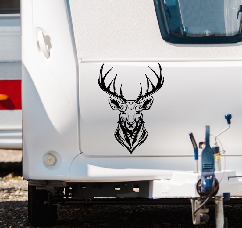 Camper RV Decal Whitetail Deer. Hunting Sticker, Vinyl Graphics. - Etsy