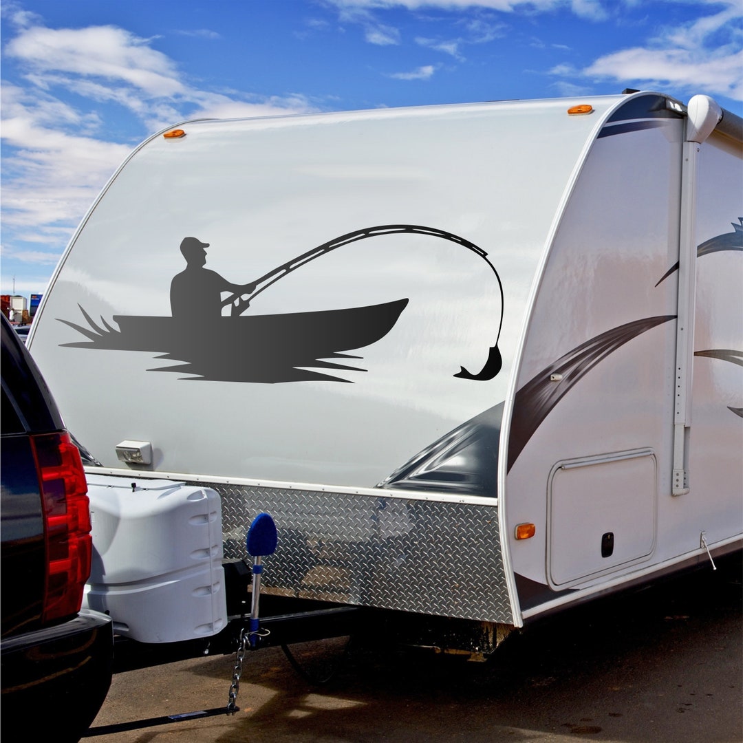 Fisher RV Camper Decal / Fishing Sticker / Fisherman Vinyl Graphics for ...