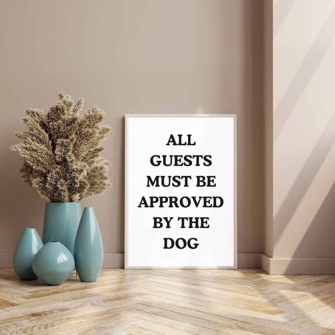 Funny Dog Print, Retro Dog Wall Art, Digital Download, Dog Lover Gift ...