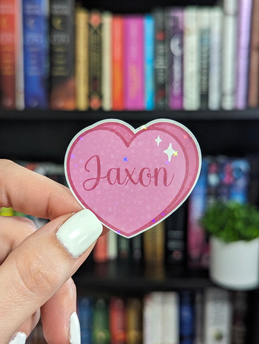Jaxon Candy Heart Sticker 2in star Holographic Crave Tracy Wolff - Etsy