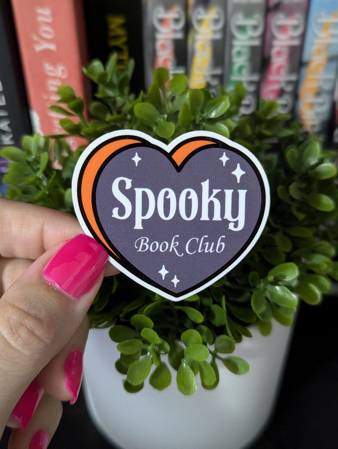 Spooky Book Club Candy Heart Sticker 2in | BOOKISH | Kindle Decal - Etsy