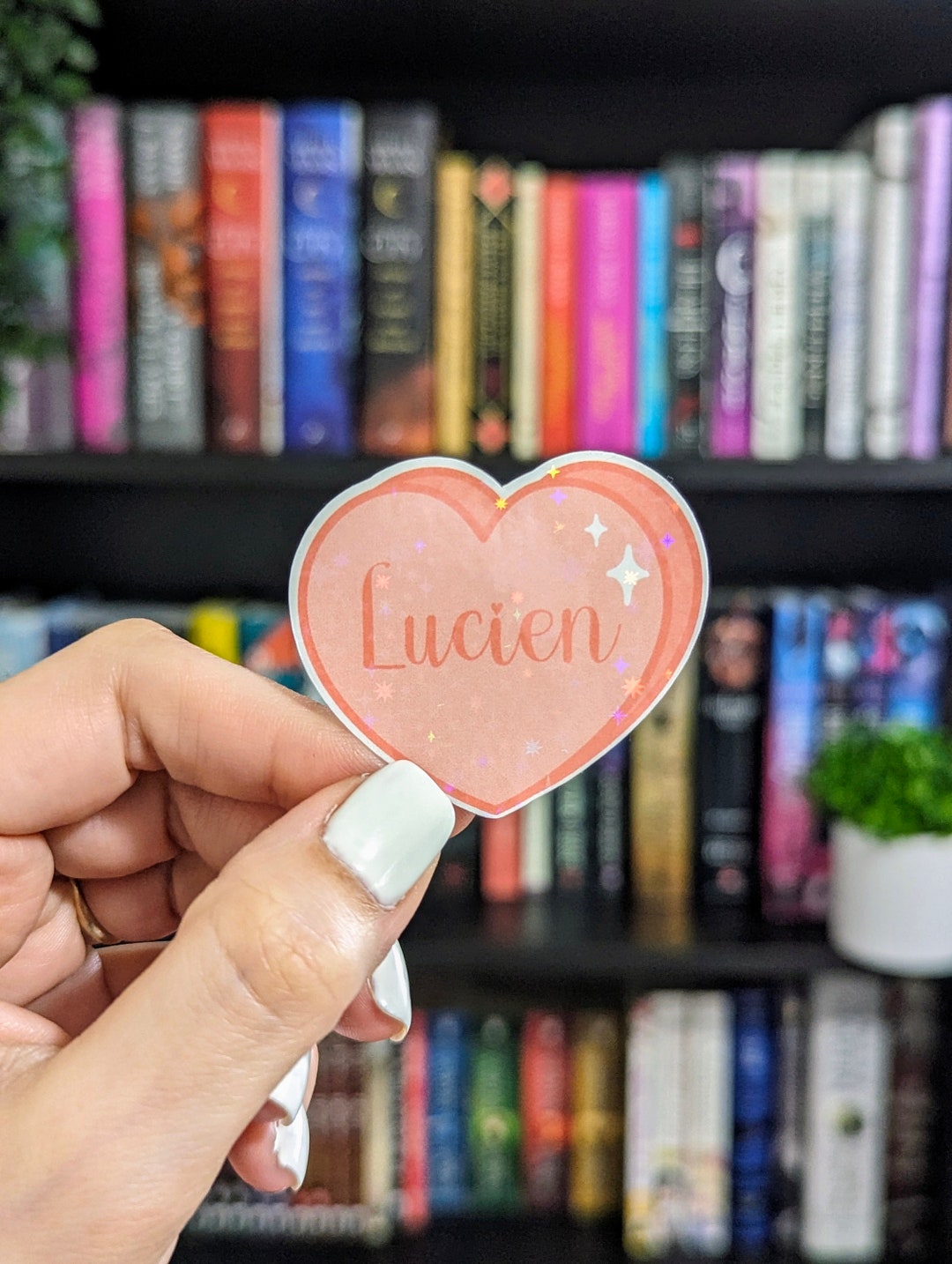 Lucien Candy Heart Sticker 2in star Holographic ACOTAR SJM - Etsy