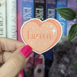 Lucien Candy Heart Sticker 2in | BOOKISH | Kindle Decal - Etsy