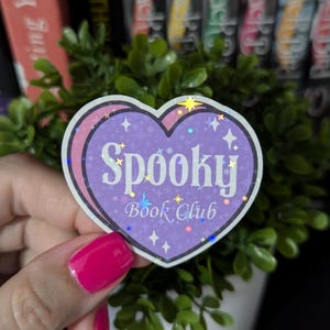 Spooky Book Club Candy Heart Sticker 2in | BOOKISH | Kindle Decal - Etsy