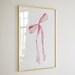 Pink Bow Print: Vintage Hand Drawn Ribbon Poster (digital Download) - Etsy