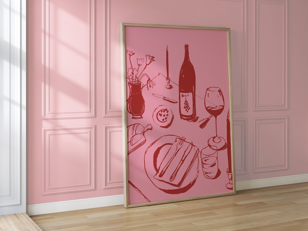 Dinner Party Art Print, Digital Download,printable Art, Kitchen Art ...