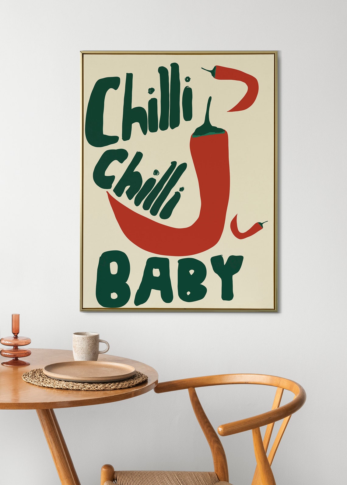 Chilli Chilli Baby Poster: Hand-drawn Kitchen Art (digital Download) - Etsy