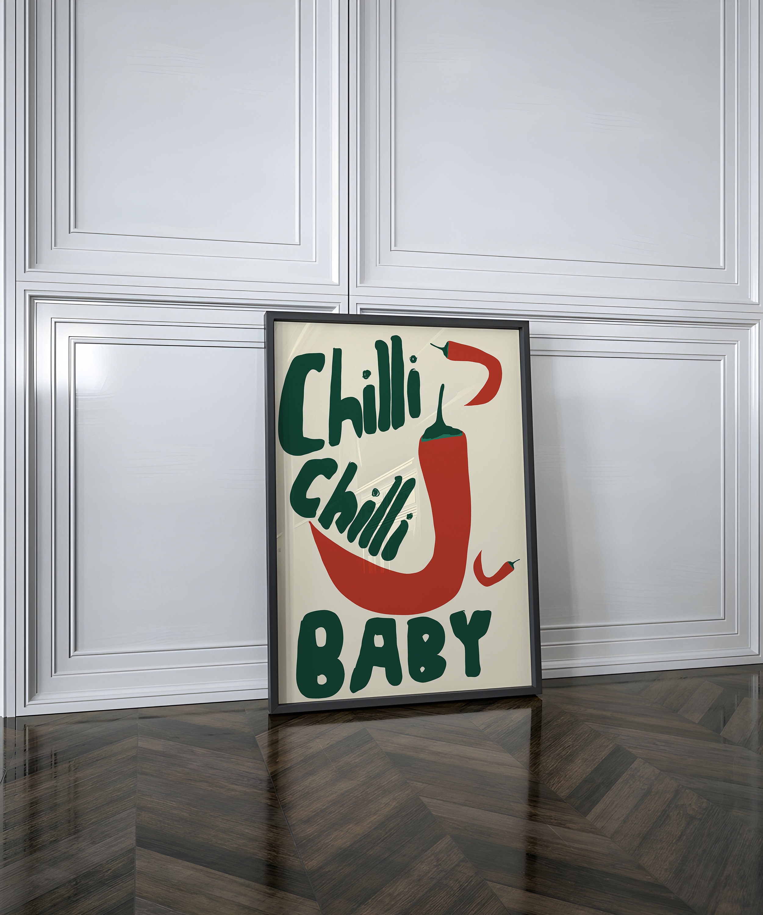 Chilli Chilli Baby Poster: Hand-drawn Kitchen Art (digital Download) - Etsy