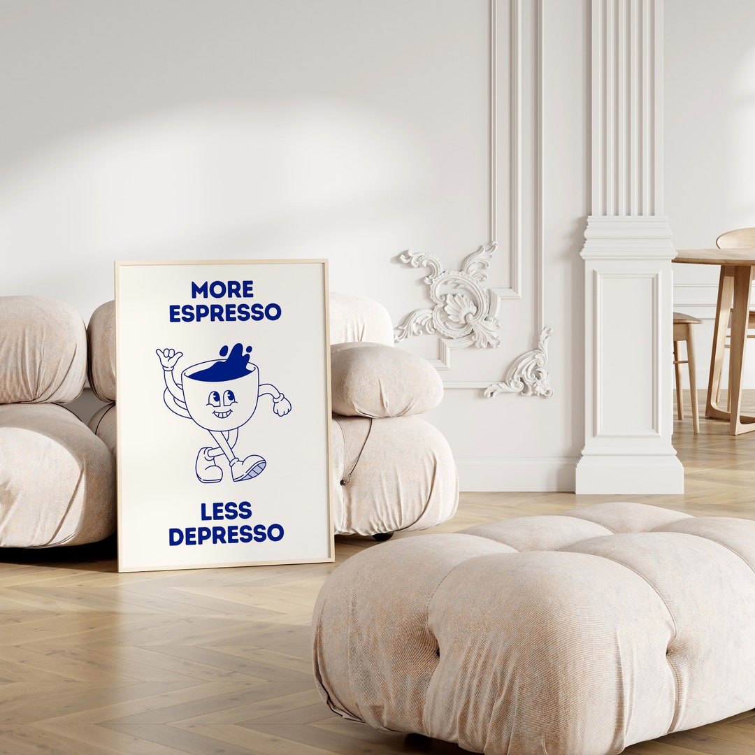 Espresso Depresso Retro Print: Trendy Coffee Poster (digital Download ...