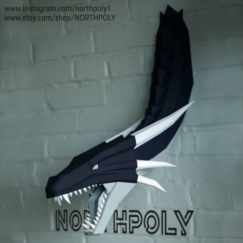 Ice Dragon Papercraft, Gurko, DIY Origami, Lowpoly Dragon Pepakura ...