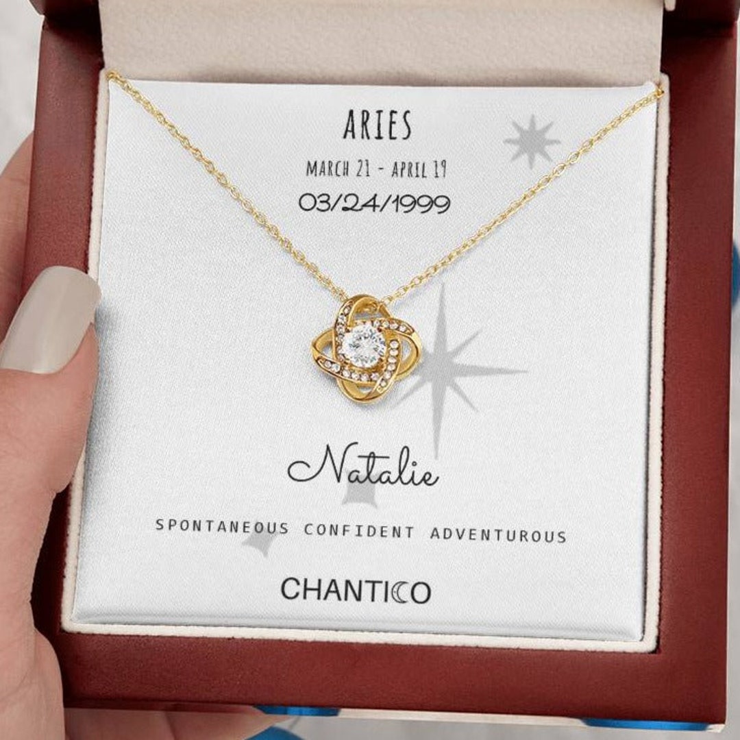 Aries Gift for Birthday Gift for Daughter Custom Name Necklace Gift for ...