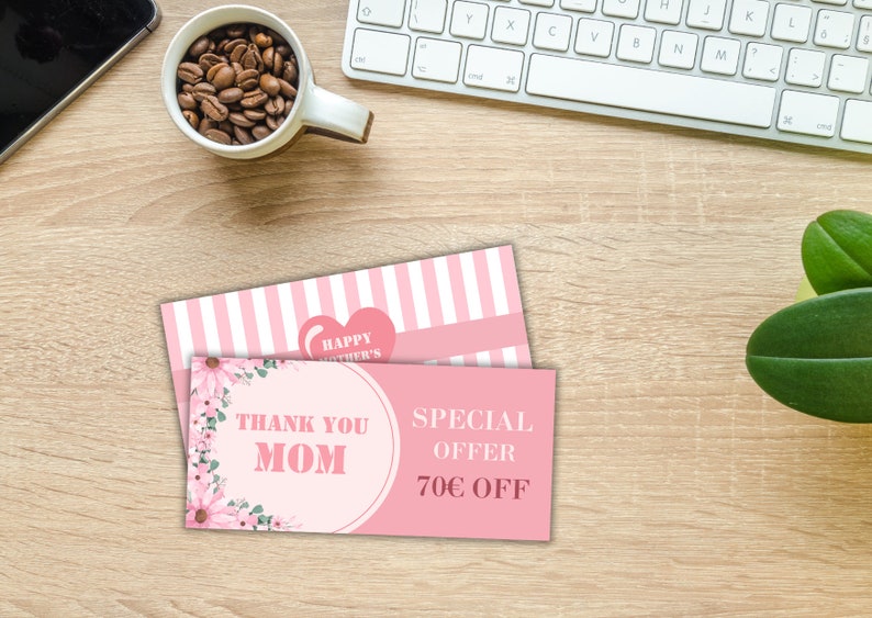 Create Your Own Mother's Day Vouchers Editable Template, Instant Gift ...