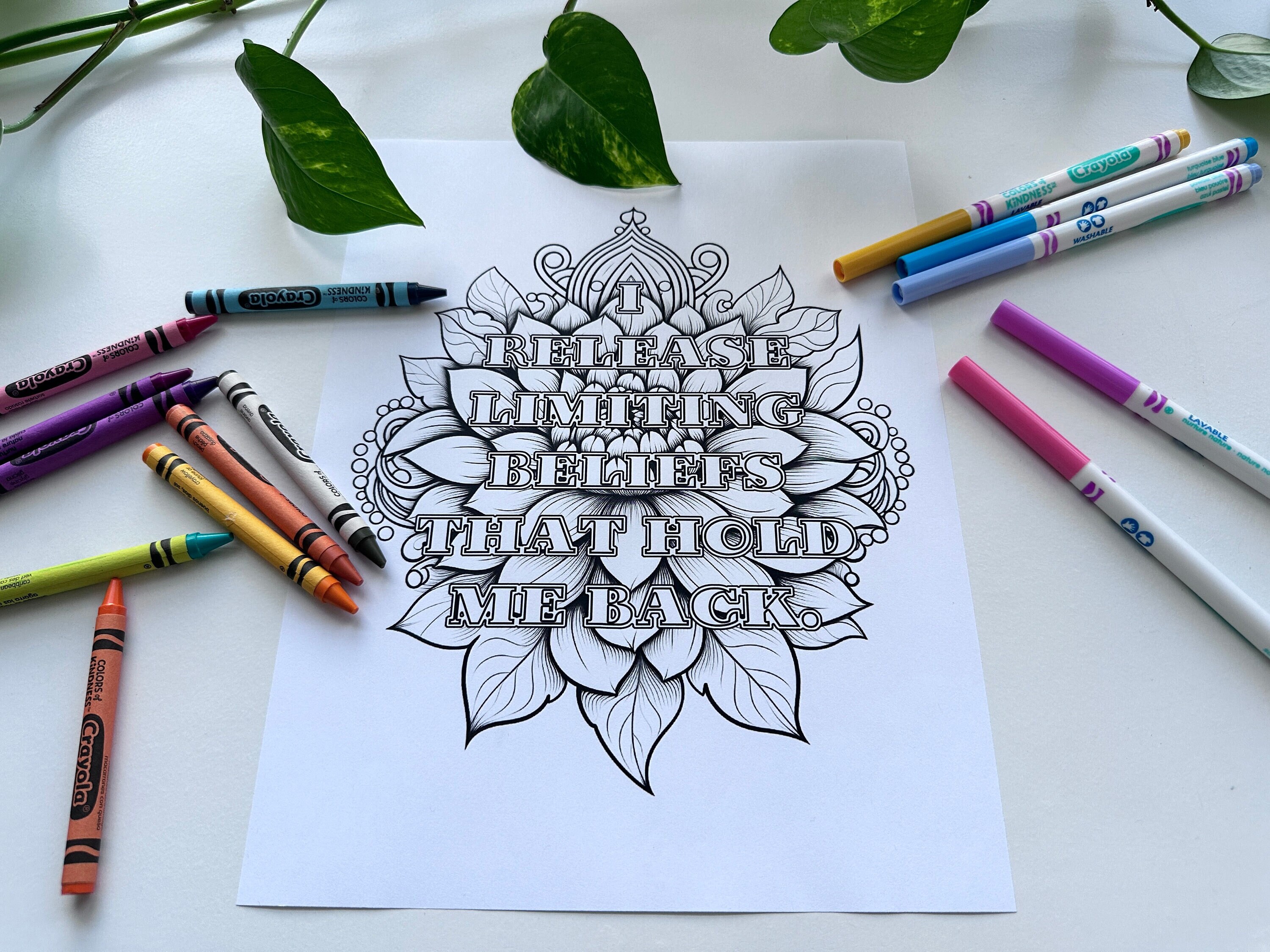 Positive Affirmations Coloring and Activity Pages for Download ...