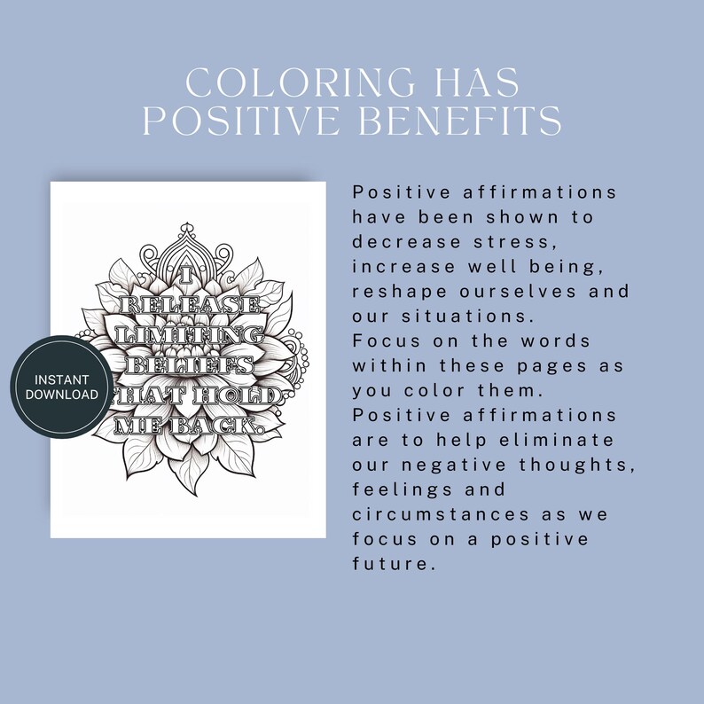 Positive Affirmations Coloring and Activity Pages for Download ...