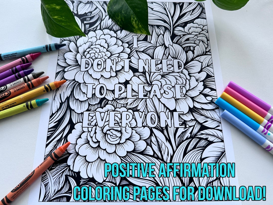 Positive Affirmations Coloring and Activity Pages for Download ...