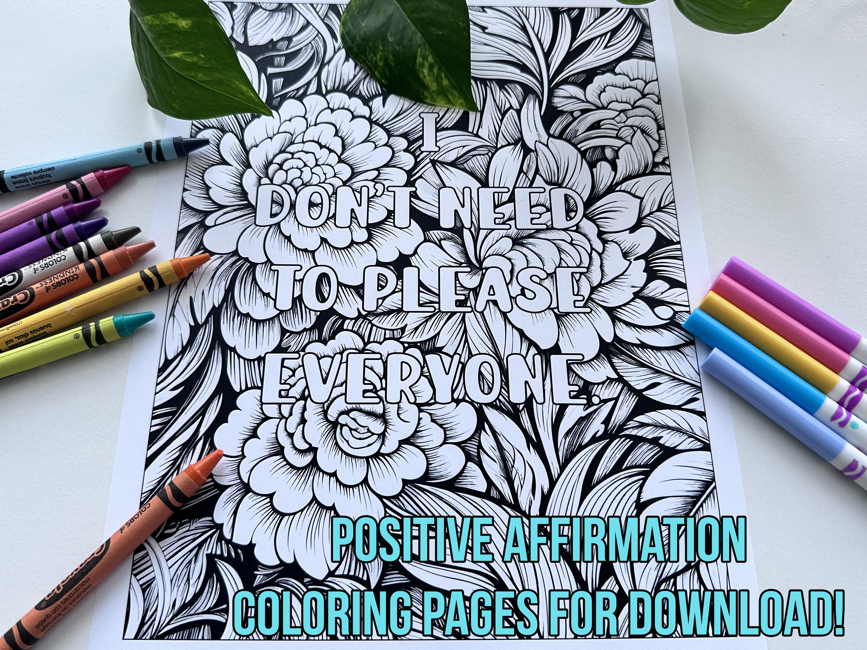 Positive Affirmations Coloring and Activity Pages for Download ...