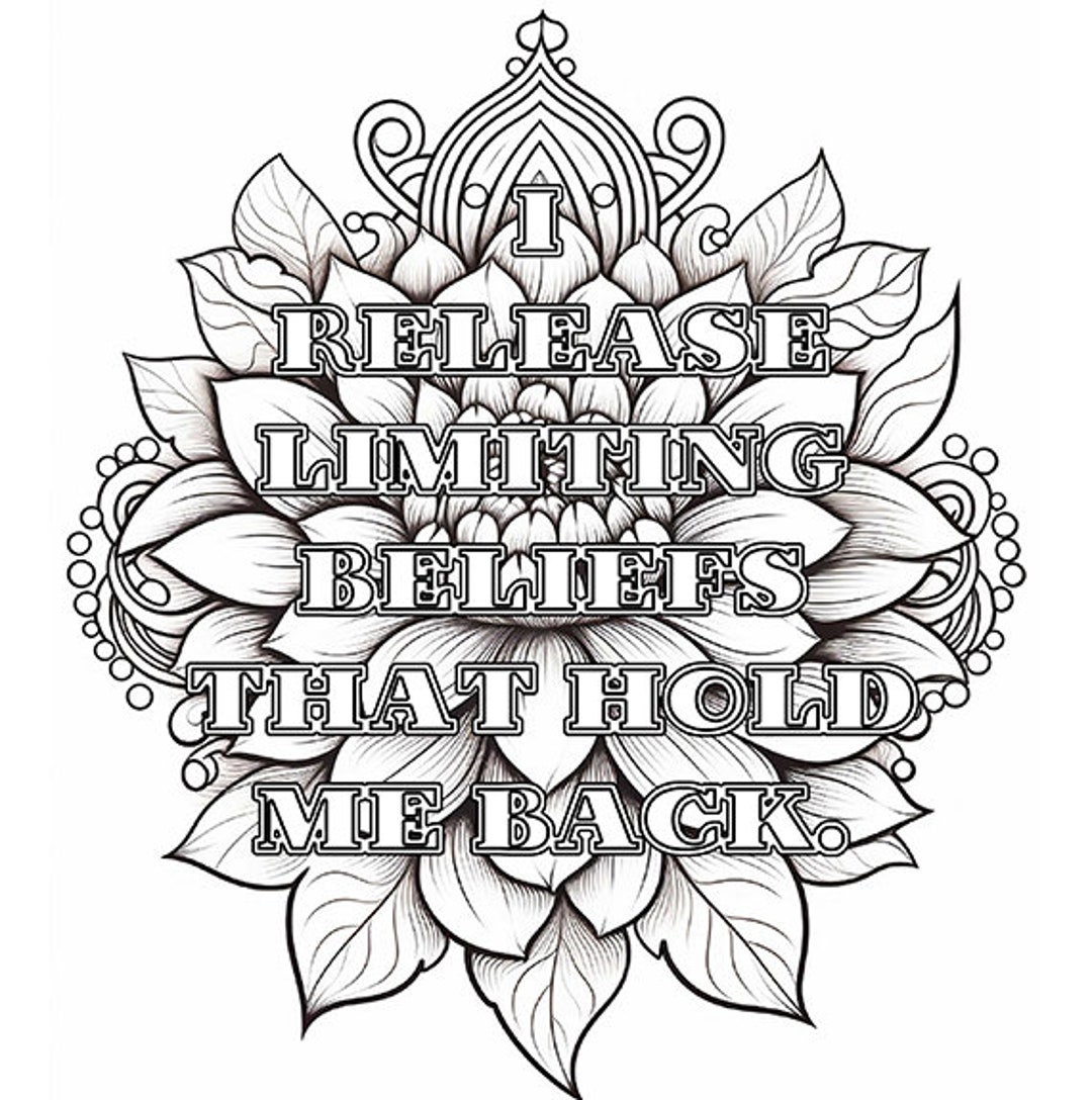 Self Esteem Positive Affirmation Coloring Pages to Download Self Love ...