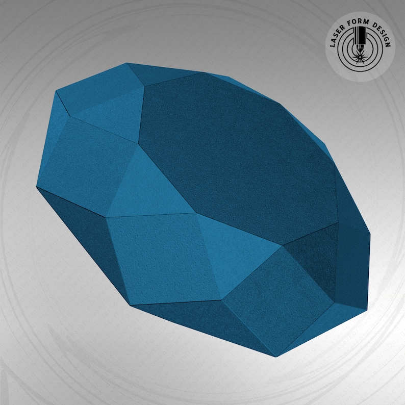 Diamond, 3D Papercraft, Digital Template, Origami, Low Poly, Brilliant ...