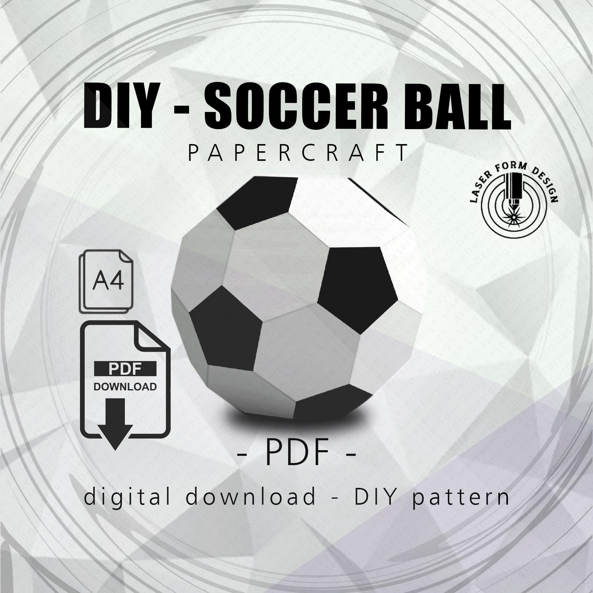 Soccer Ball, Football, 3D Papercraft, Digital Template, Origami, Low ...
