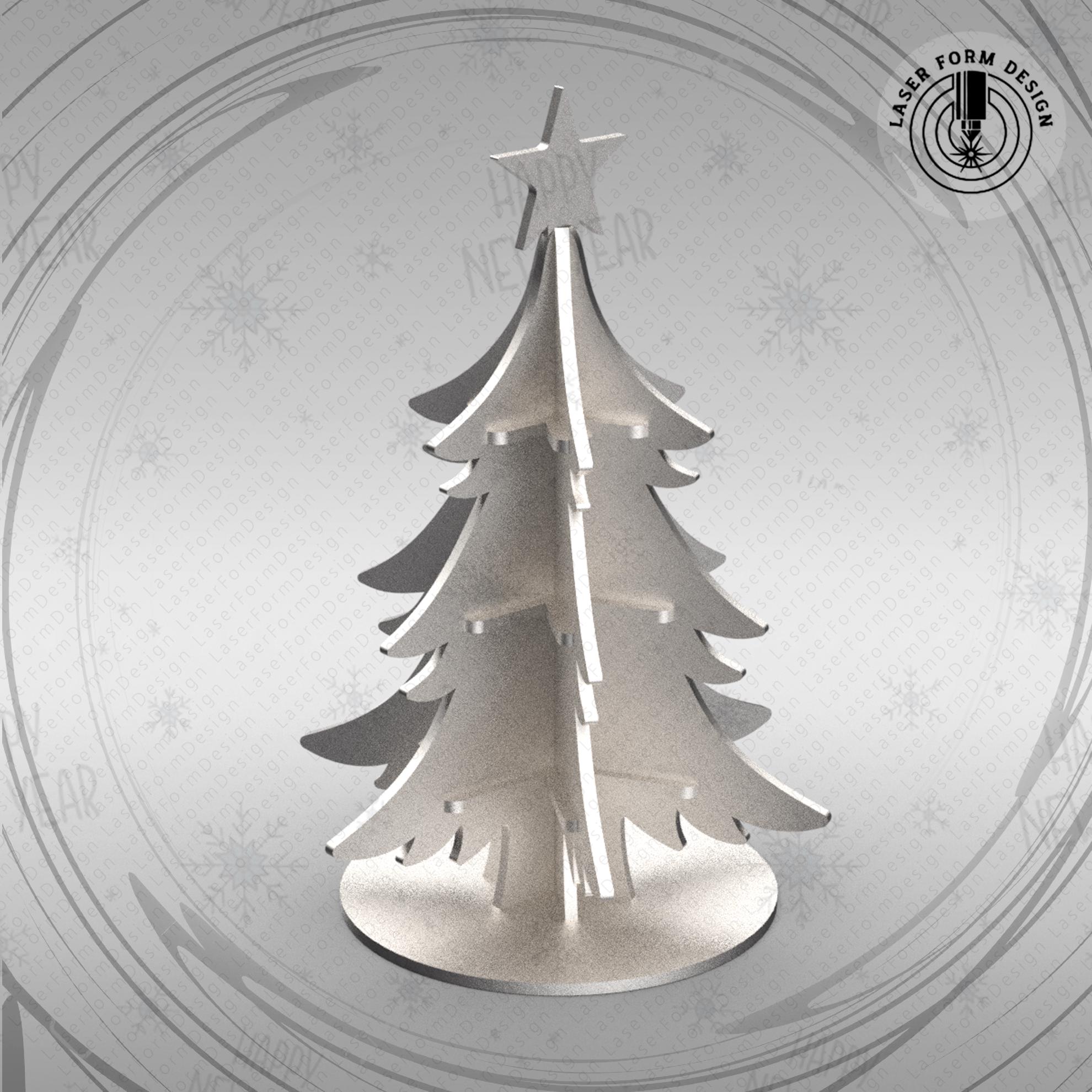 3D Christmas Tree CNC File: Laser & Plasma Cut Metal/wood Decor ...