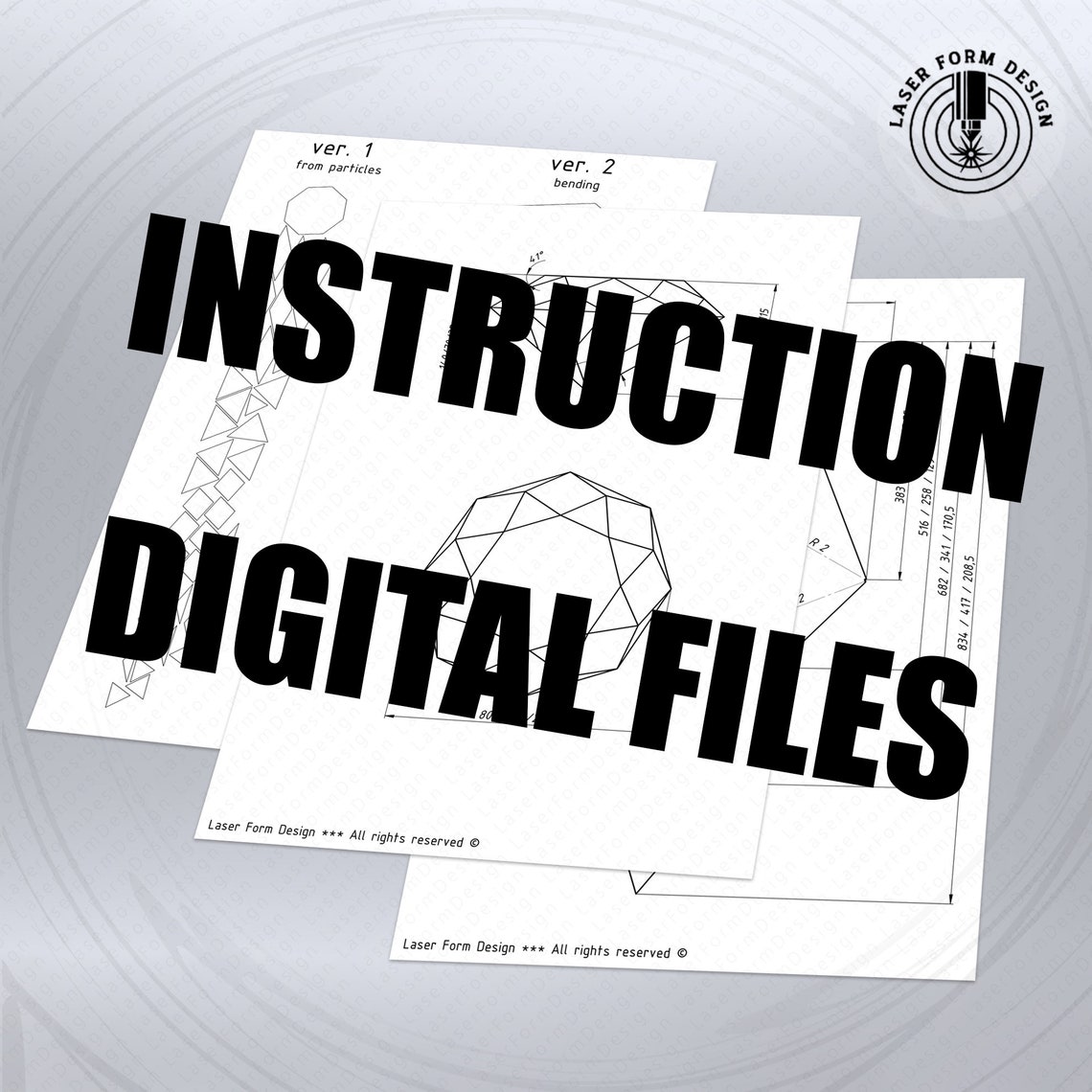 Black Diamonds Metal Welding DIY Low Poly 3D Model, Dxf Pattern ...