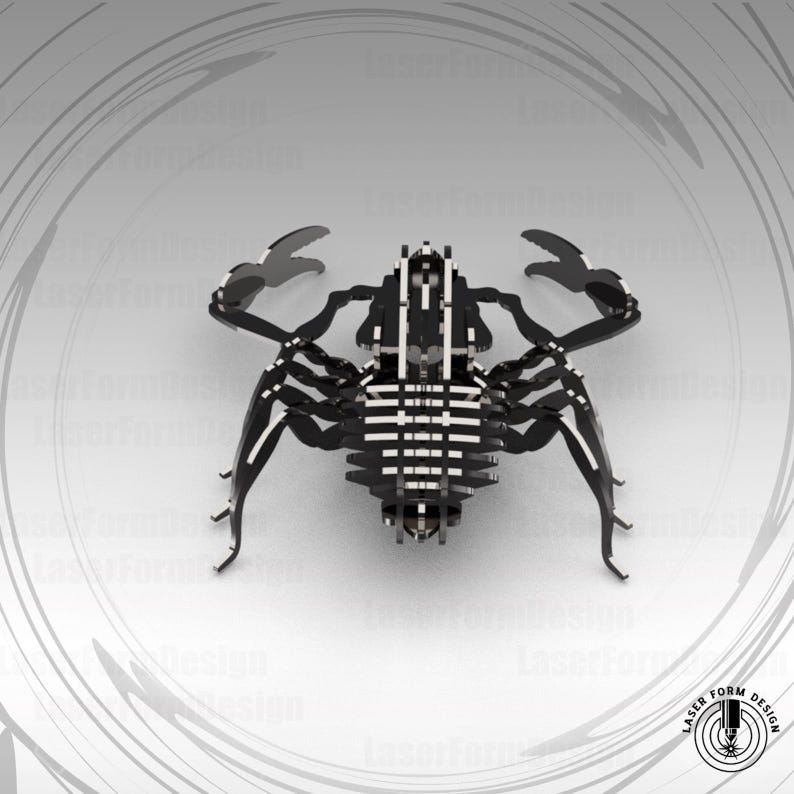 3D Steel Scorpion Puzzle: CNC Laser Cut Metal Sculpture (DXF Files) - Etsy