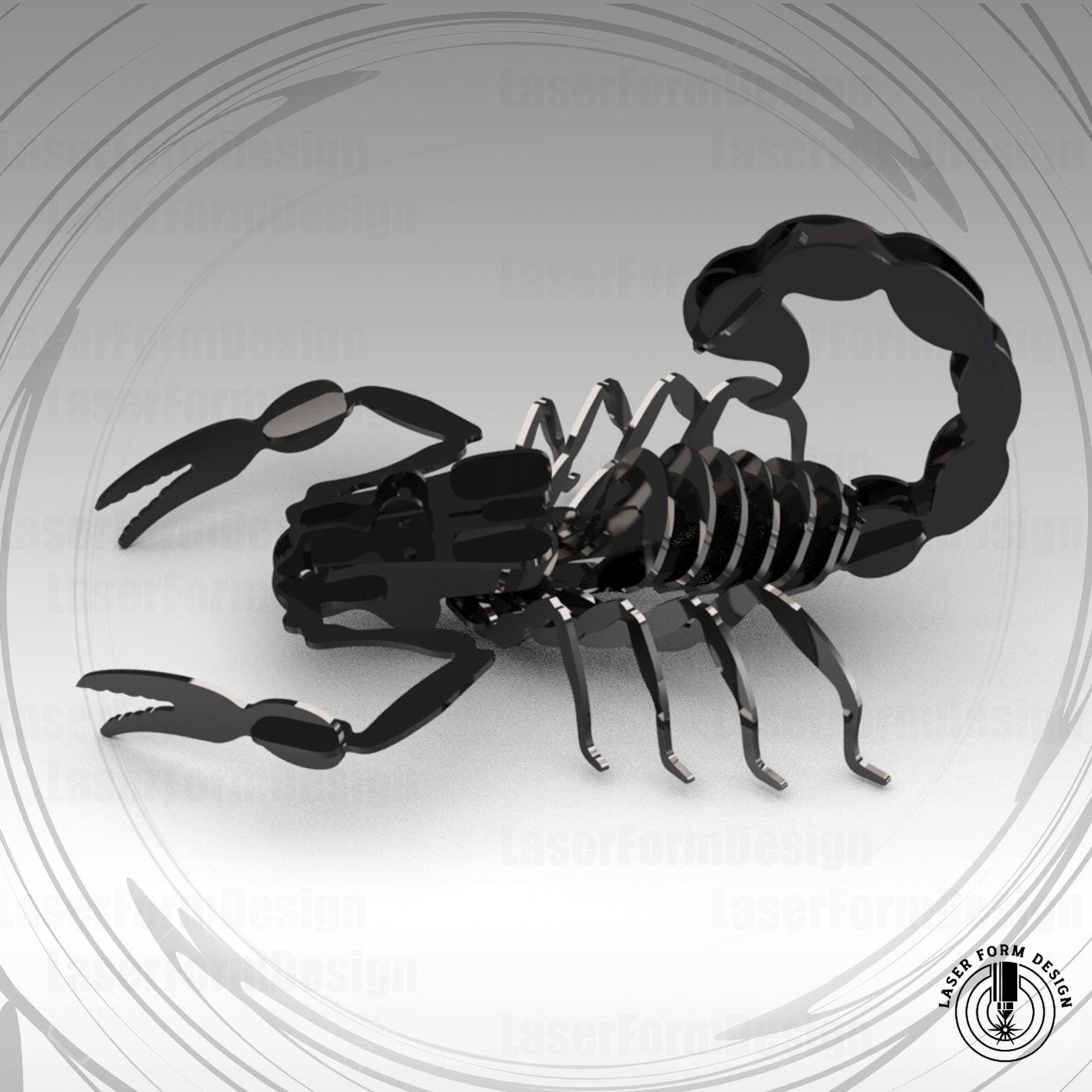 3D Steel Scorpion Puzzle: CNC Laser Cut Metal Sculpture (DXF Files) - Etsy