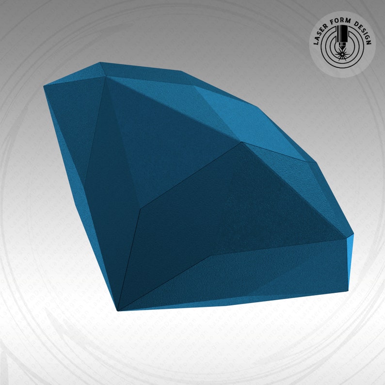 Diamond, 3D Papercraft, Digital Template, Origami, Low Poly, Brilliant ...