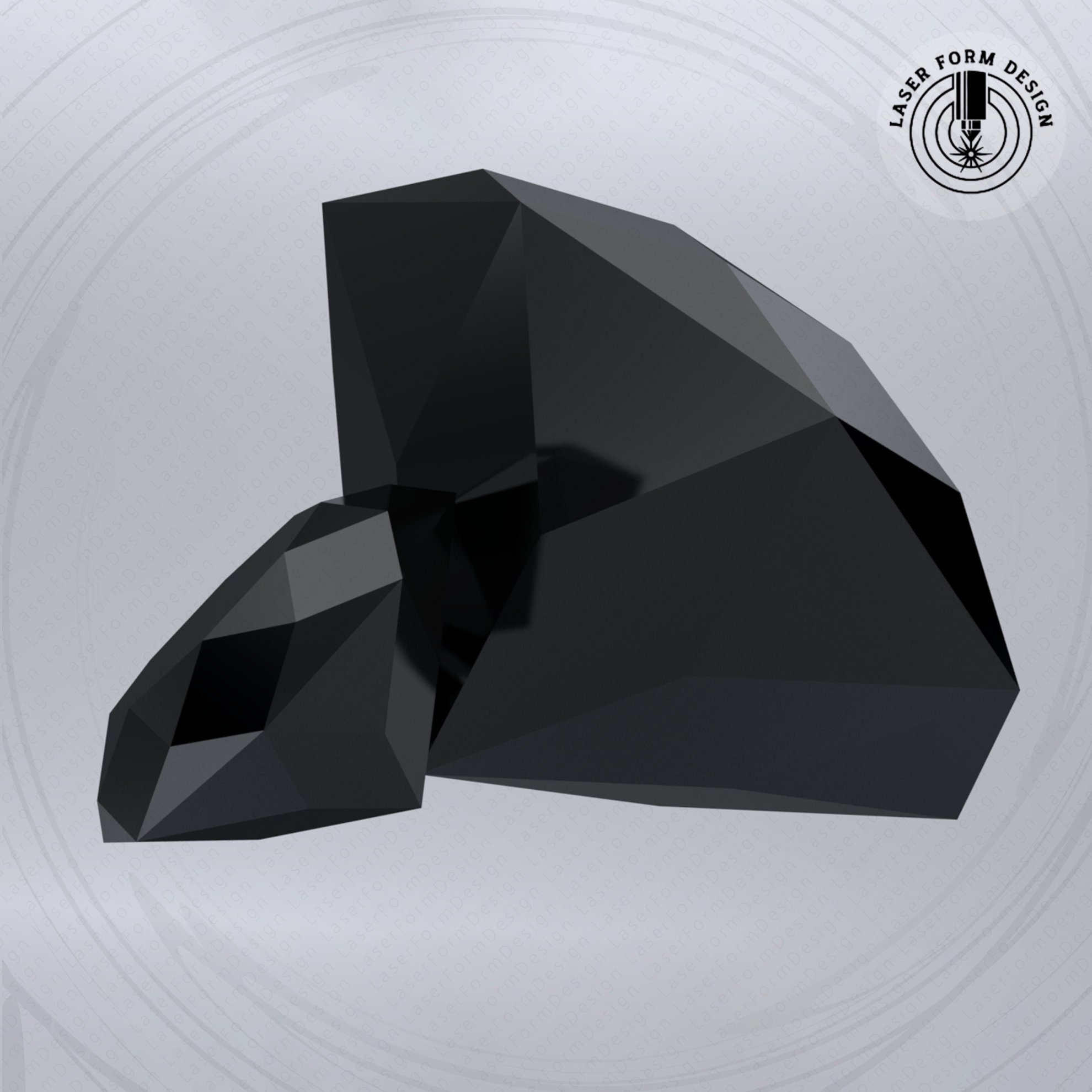 Black Diamonds Metal Welding DIY Low Poly 3D Model, Dxf Pattern ...