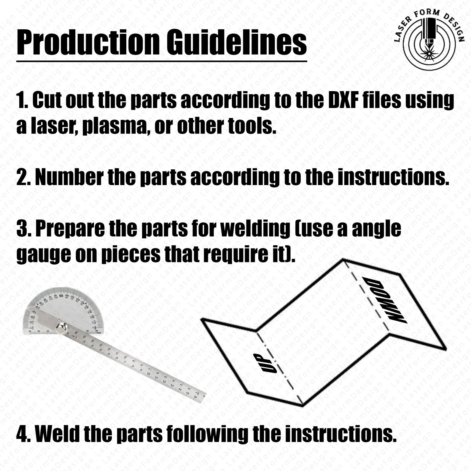 Black Diamonds Metal Welding DIY Low Poly 3D Model, Dxf Pattern ...