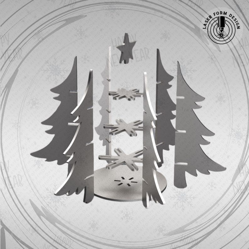 3D Christmas Tree CNC File, Dxf, Svg, Pdf, Stl - Digital Download for ...