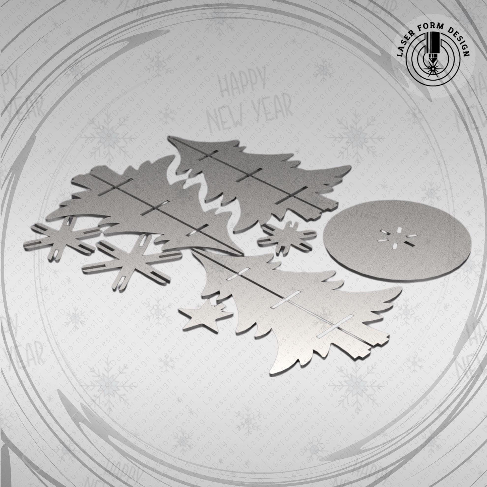 3D Christmas Tree CNC File: Laser & Plasma Cut Metal/wood Decor ...