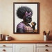 Black Kitchen Wall Art Print, African American Decor, Canvas Poster ...