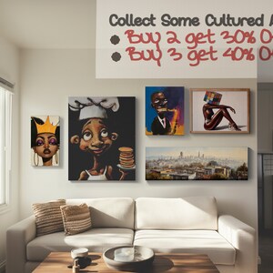 African-american Kitchen Wall Art Poster, Afro Black Chef Gift, Canvas ...