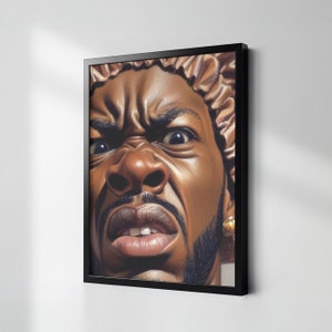 Funny Bathroom Art, Bougee Black Male Canvas Print, Ebonic Embrace ...