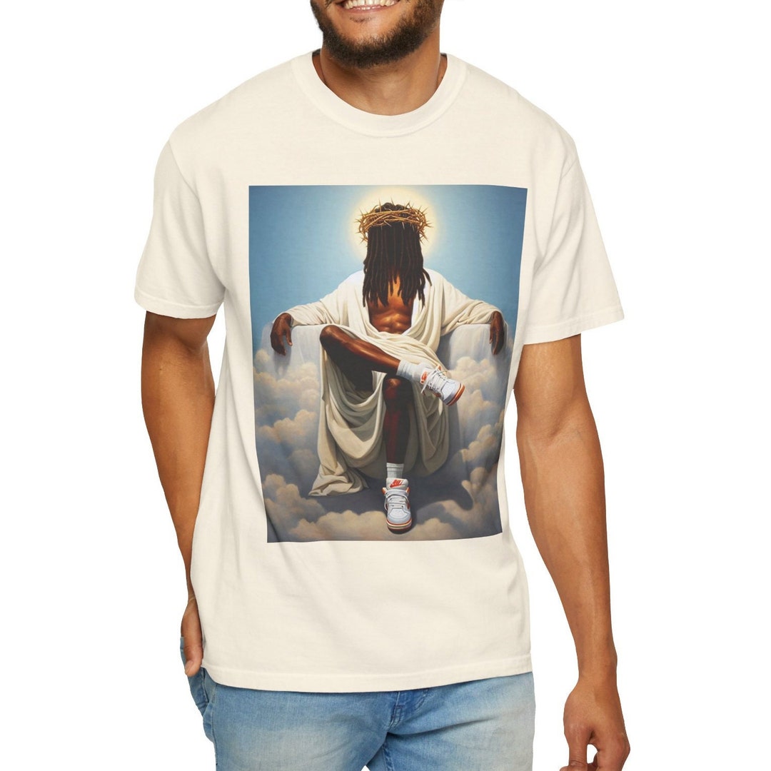 African-american Jesus T-shirt, Black Gift Shop, Loc Clothing, Urban ...