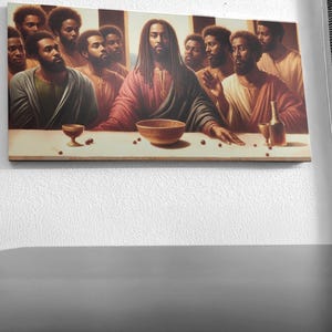Black Last Supper, Jesus Wall Art, African American Dining Room Print ...